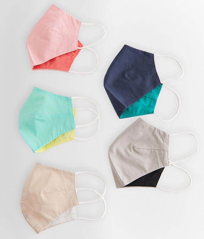 5 Pack Reversible Face Masks - Women's Face Masks in Multi | Buckle