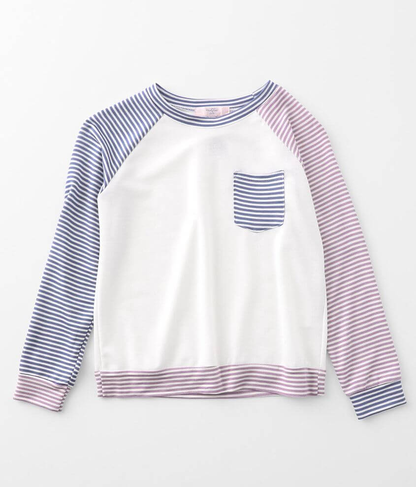 Girls - Moa Moa Striped Color Block Top - Girl's Shirts/Blouses in ...