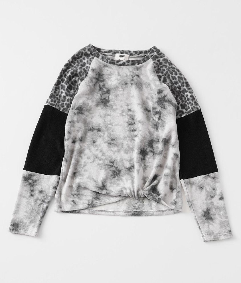 Girls - BKE Fleece Color Block Top - Girl's Shirts & Blouses in Black ...