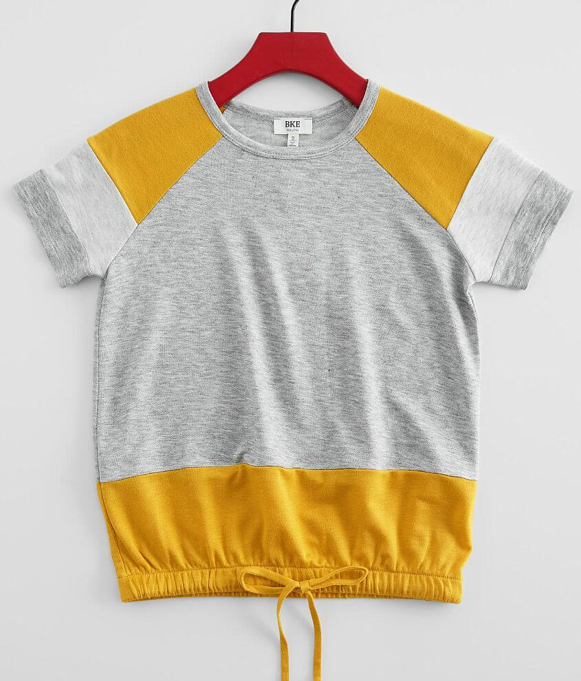 Girls - BKE Heathered Color Block T-Shirt - Girl's T-Shirts in Gray ...