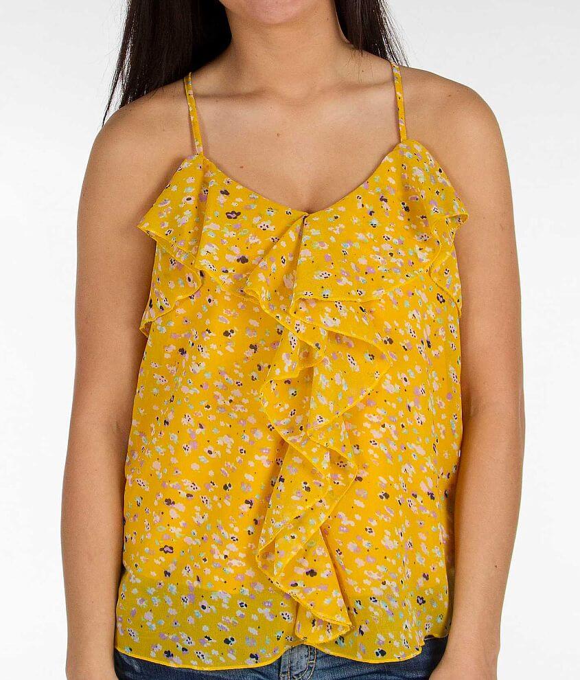 Daytrip Ruffle Tank Top - Women's Tank Tops in Yellow | Buckle