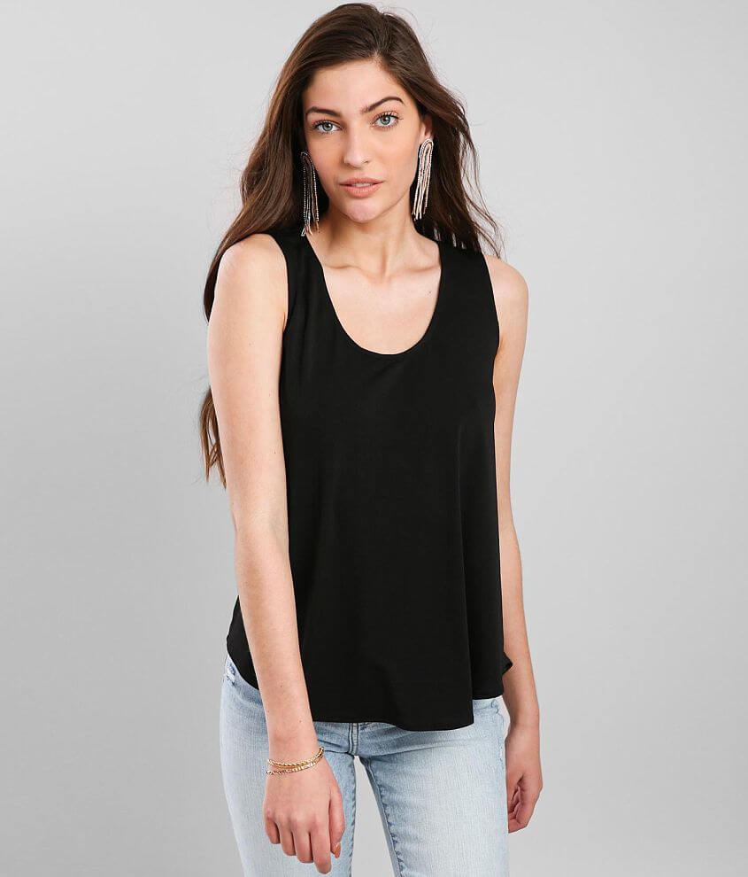 Daytrip Back Lace-Up Tank Top - Women's Tank Tops in Black | Buckle