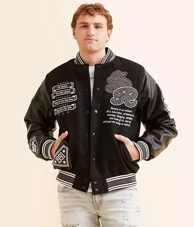 Smoke Rise® Varsity Jacket - Men's Coats & Jackets in Black | Buckle