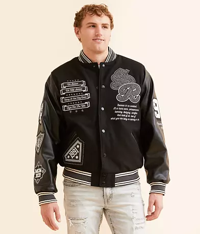 Smoke Rise® Varsity Jacket - Men's Coats & Jackets in Black | Buckle