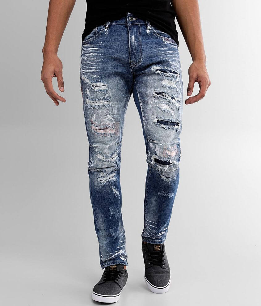 Smoke Rise® Taper Stretch Jean - Men's Jeans in Brush Blue | Buckle