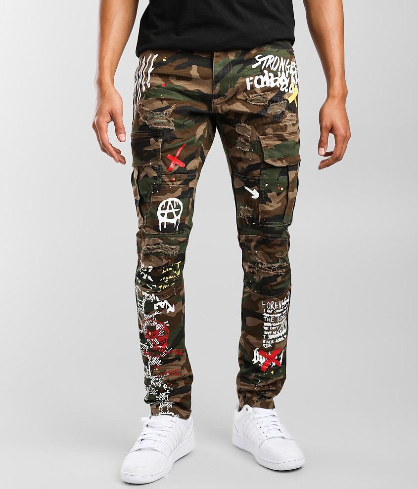 Smoke Rise® Cargo Slim Taper Stretch Jean - Men's Jeans in Wood Camo ...