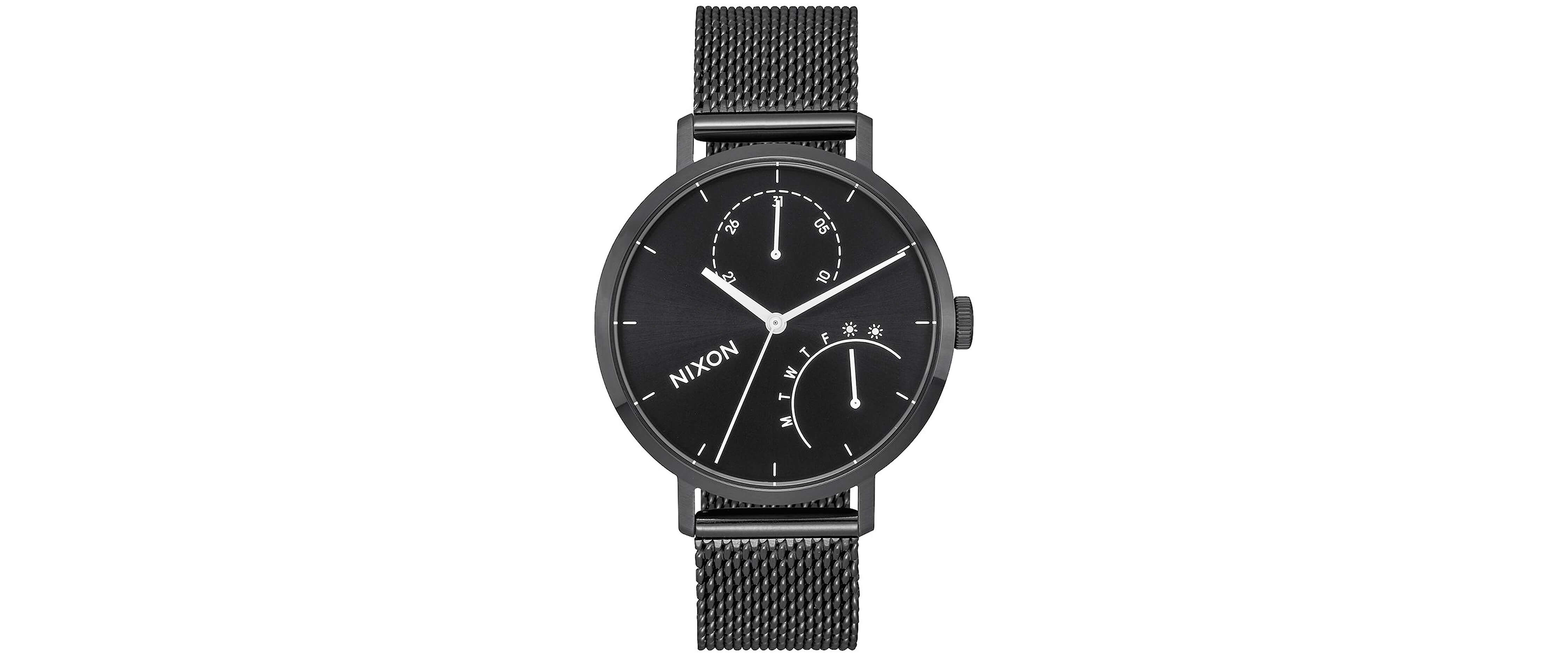 Nixon The Clutch Watch - Women's Watches in All Black White | Buckle