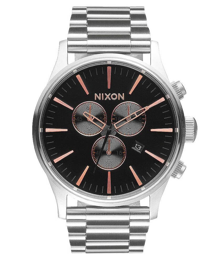 Nixon The Sentry Watch - Men's Watches in Gray Rose Gold | Buckle