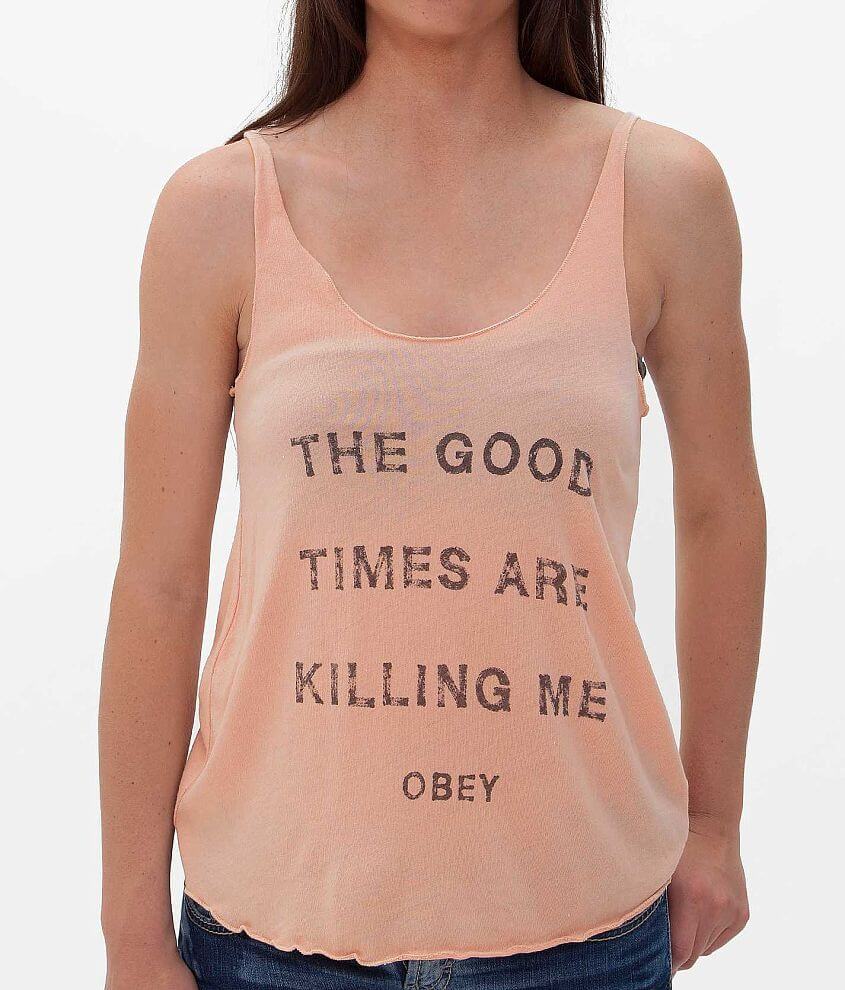 OBEY Killing Me Tank Top - Women's Tank Tops in Dusty Toasted Almond ...