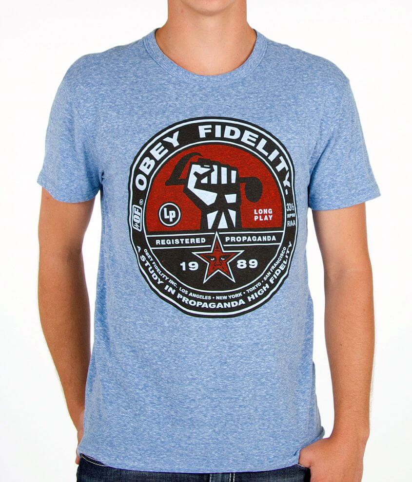 OBEY Fidelity T-Shirt - Men's T-Shirts in Heather Blue | Buckle