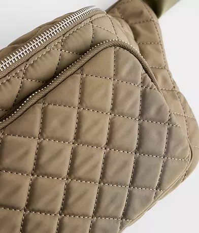 Quilted Sling Bag - Women's Bags & Wallets in Khaki | Buckle