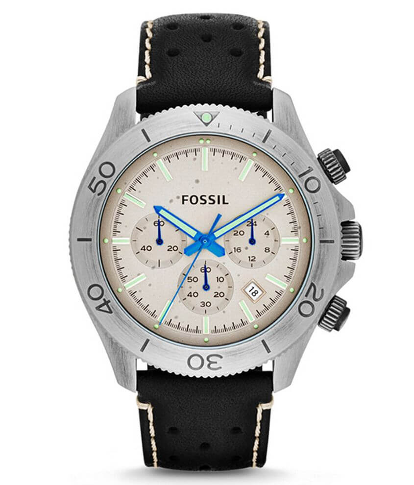 Fossil Retro Traveler Watch - Men's Watches in Black | Buckle