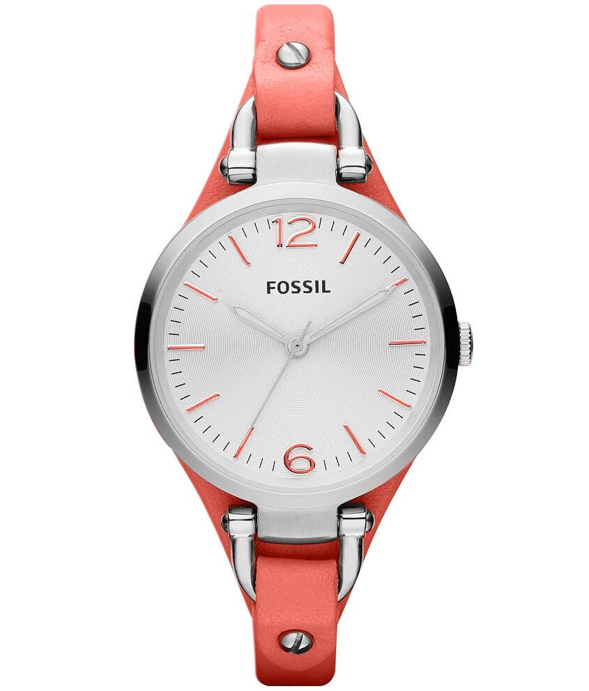 Fossil Georgia Watch - Women's Watches in Coral | Buckle