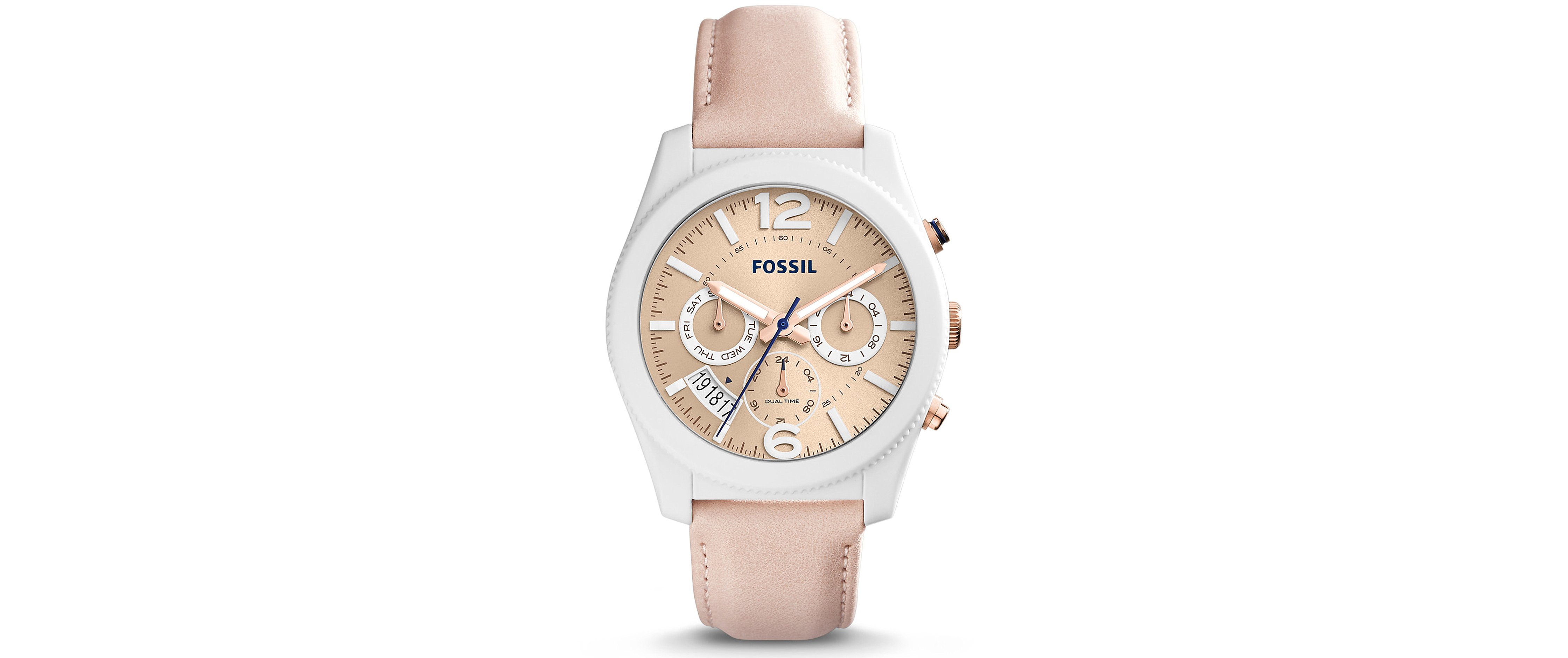 Fossil Perfect Boyfriend Watch - Women's Watches in Blush Cream | Buckle