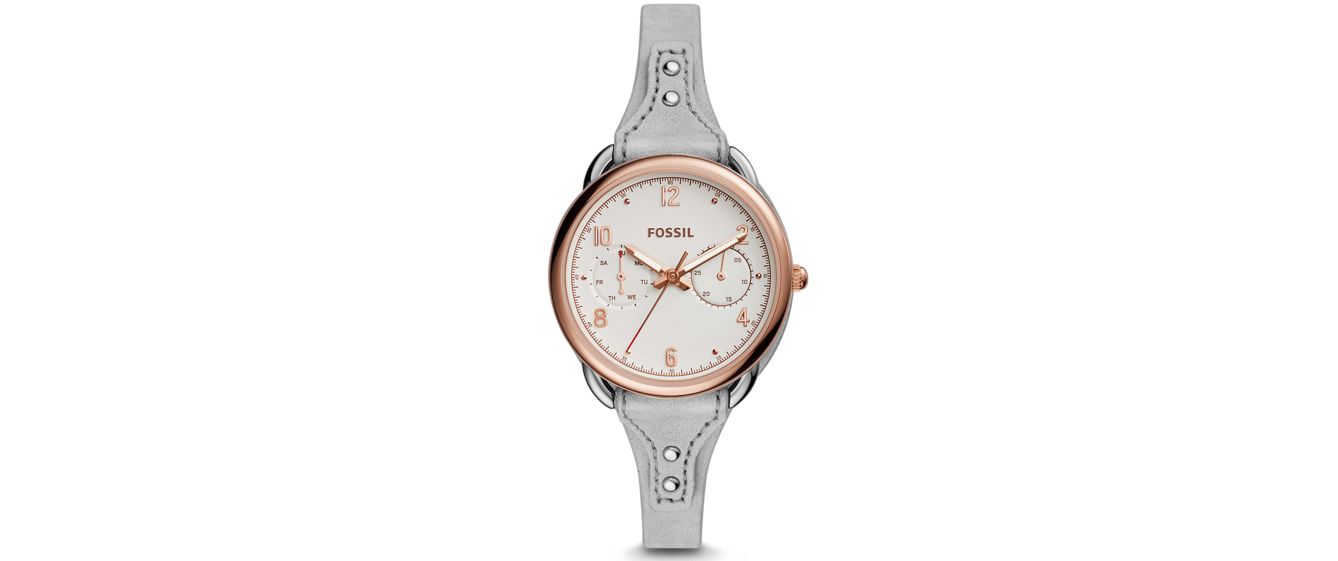 Fossil Tailor Watch - Women's Watches in Grey Rose Gold | Buckle
