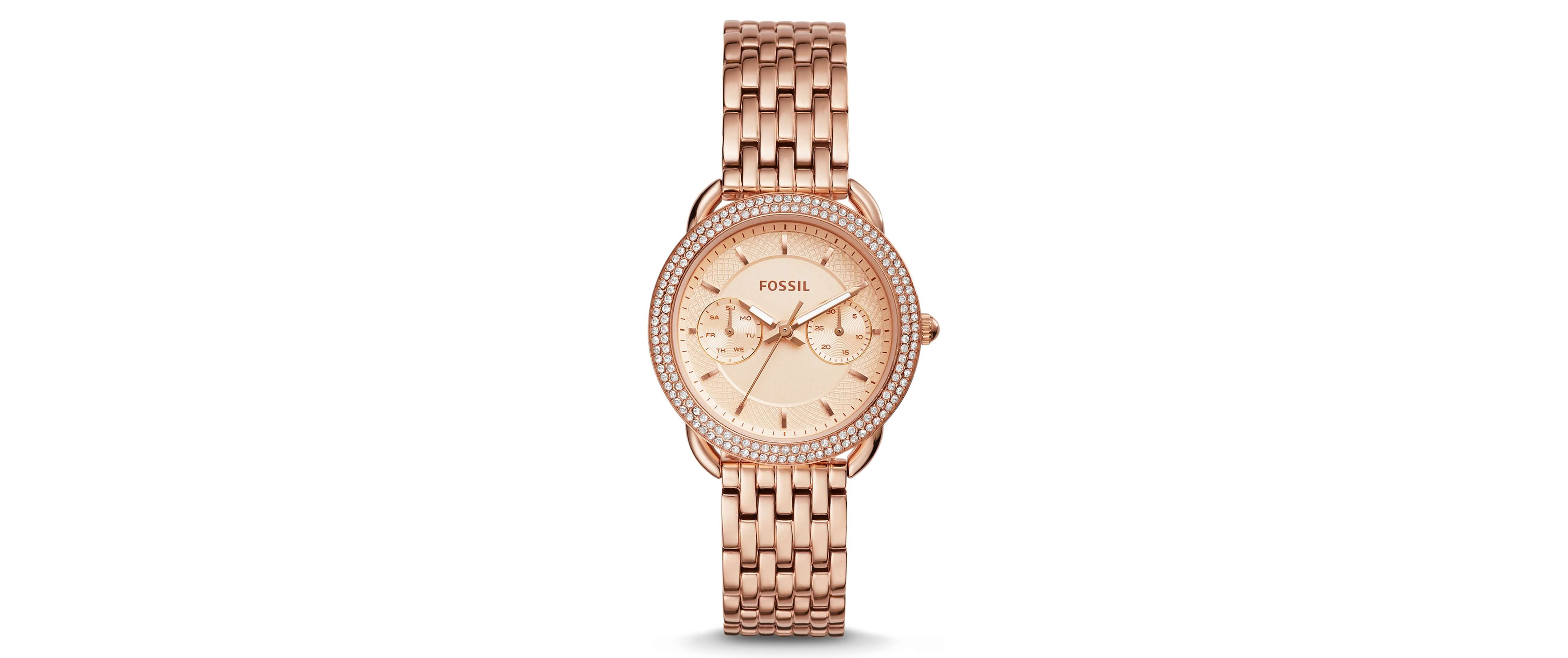 Fossil Tailor Watch - Women's Watches in Rose Gold | Buckle