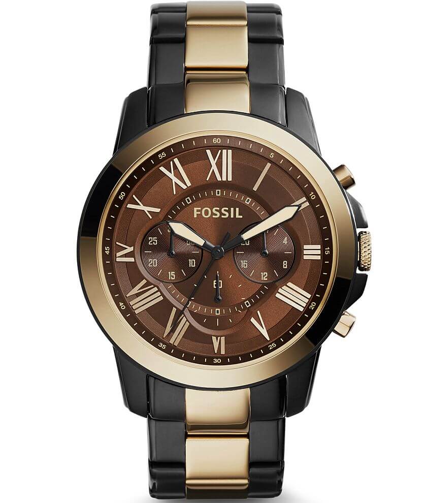 Fossil Grant Watch - Men's Watches in Beige Gold | Buckle