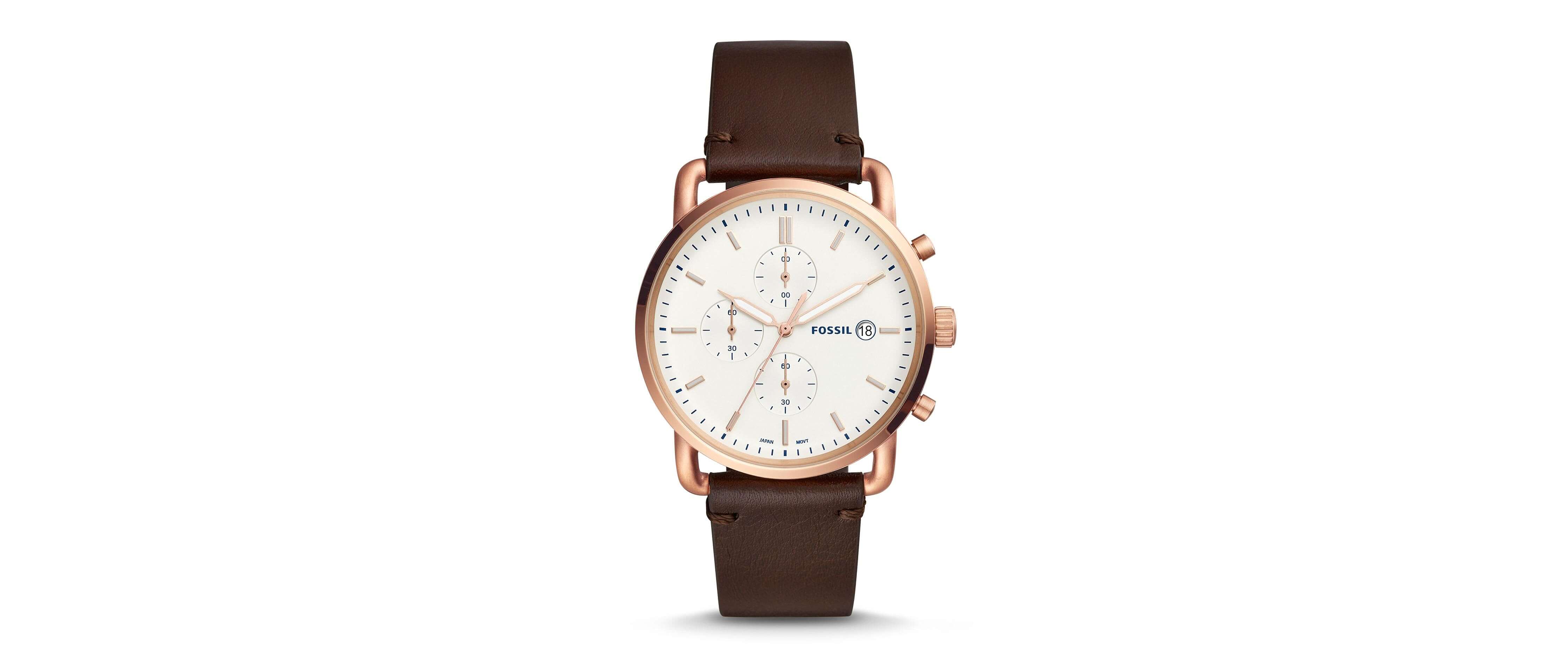 Fossil The Commuter Watch - Men's Watches in Brown | Buckle