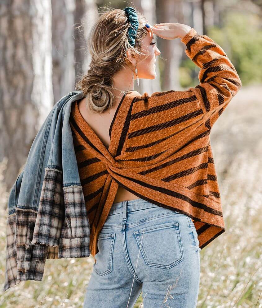 Gimmicks Striped Boat Neck Top - Women's Shirts/Blouses in Mustard ...