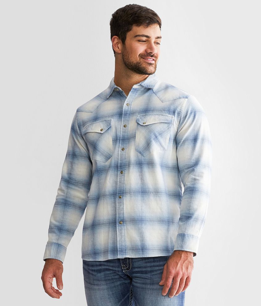 Pendleton Wyatt Shirt - Men's Shirts in Ivory Denim Ombre | Buckle