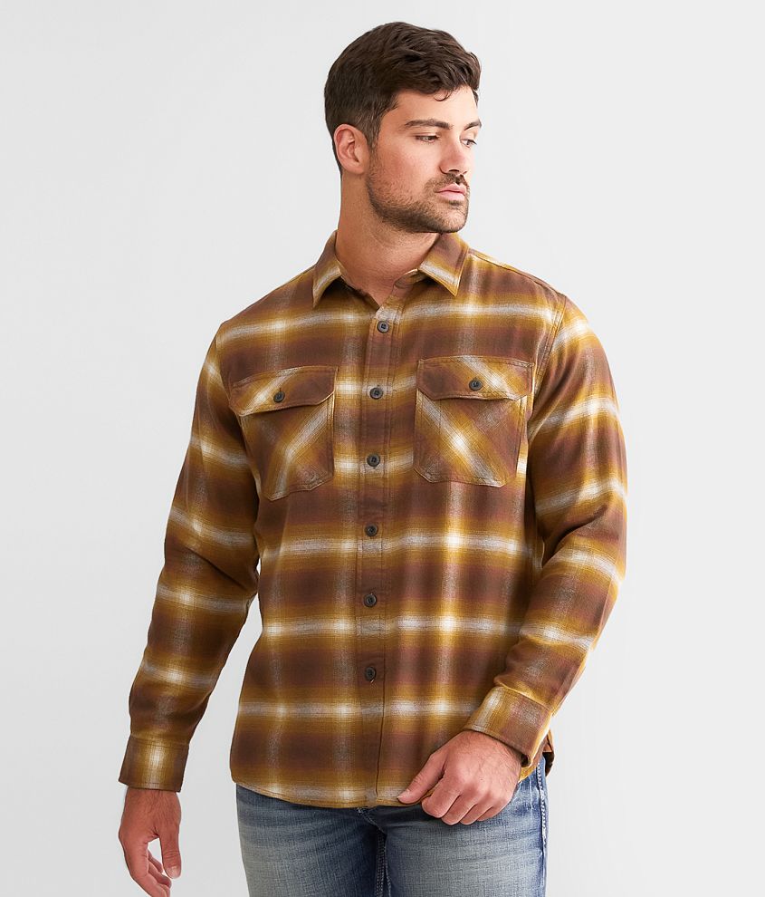 Pendleton Burnside Flannel Shirt - Men's Shirts in Brown Ochre Ecru ...