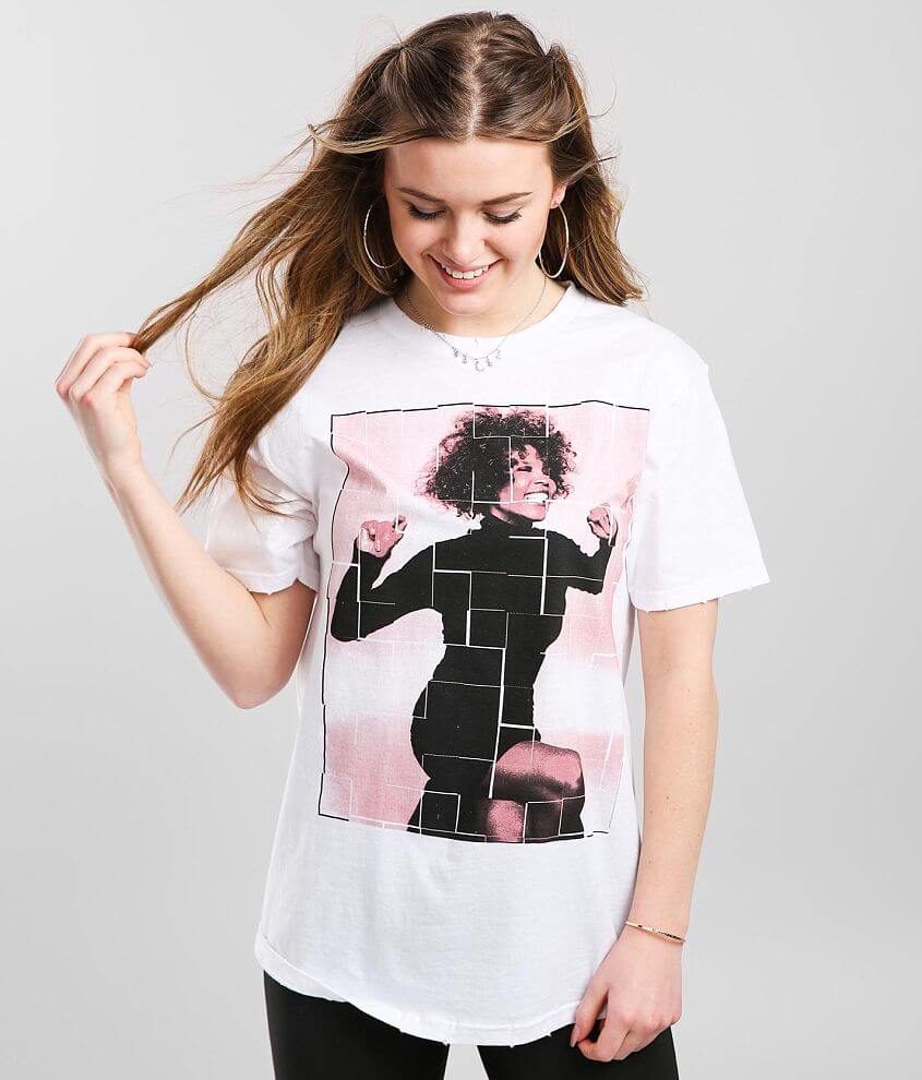 Whitney Houston Pixelated T-Shirt - Women's T-Shirts in White | Buckle