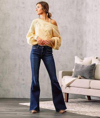 Bridge by GLY Hudson Mid-Rise Super Flare Jean - Women's Jeans in Crush ...