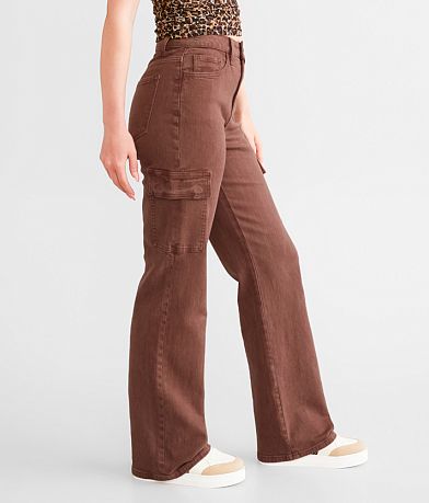 Flying Monkey High Rise Wide Leg Stretch Cargo Pant - Women's Pants in ...