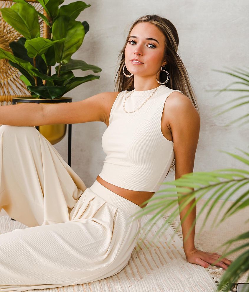 Privy High Neck Tank Top - Women's Tank Tops in Tan | Buckle