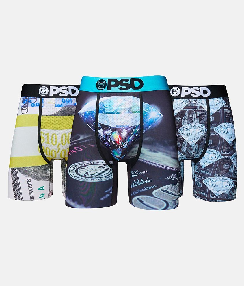 PSD 3 Pack Dark Money Stretch Boxer Briefs - Men's Boxers in Multi | Buckle