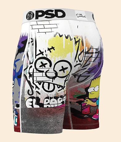 PSD The Simpsons Bart Bomb Stretch Boxer Briefs - Men's Boxer Briefs in ...