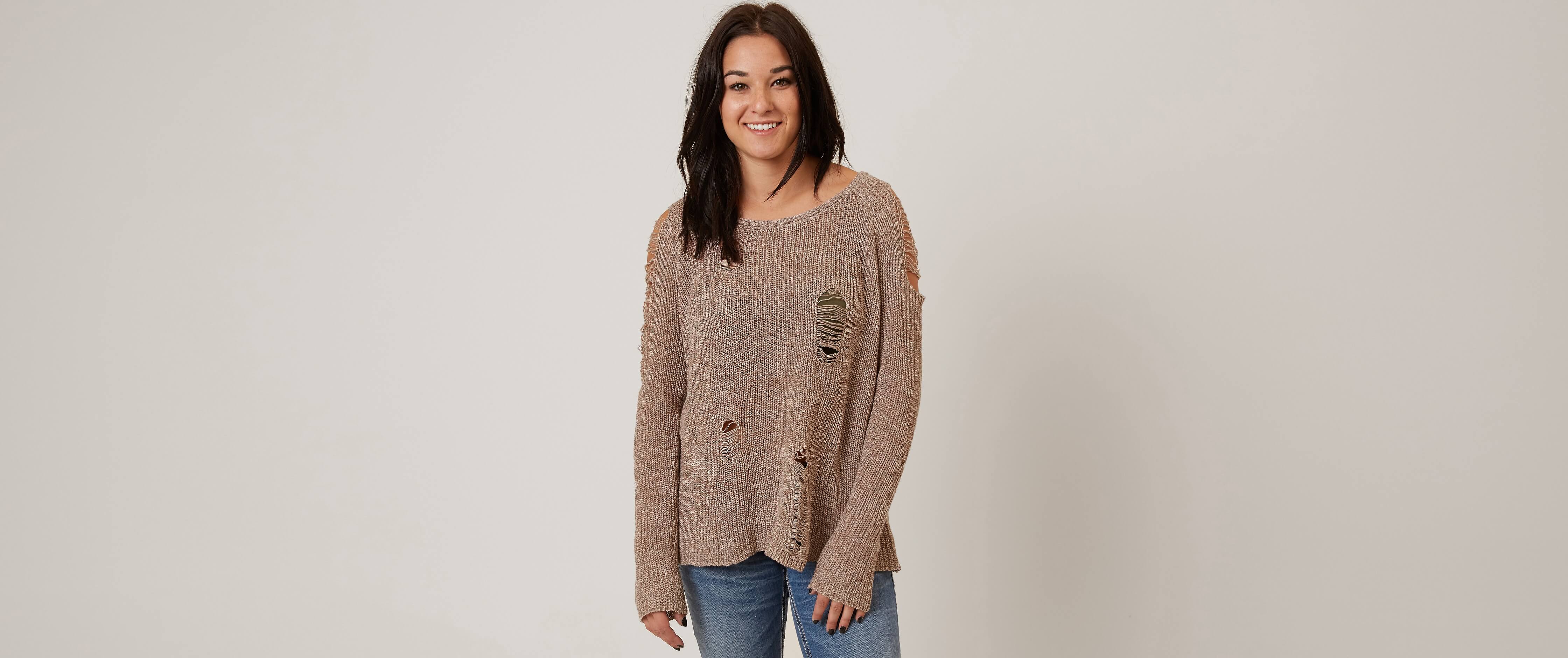 Gilded Intent Open Weave Sweater - Women's Sweaters in Mauve | Buckle