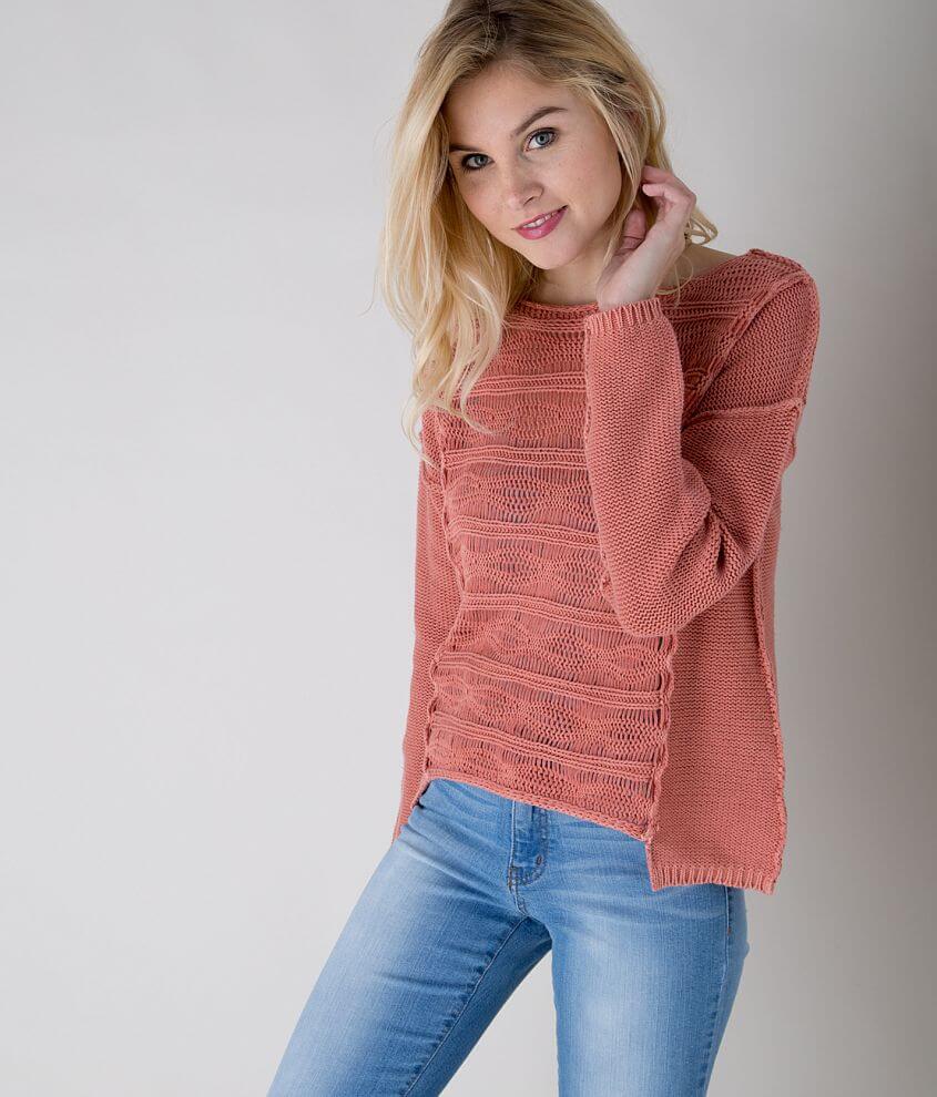 Gimmicks Open Weave Sweater - Women's Sweaters in Carnelian | Buckle