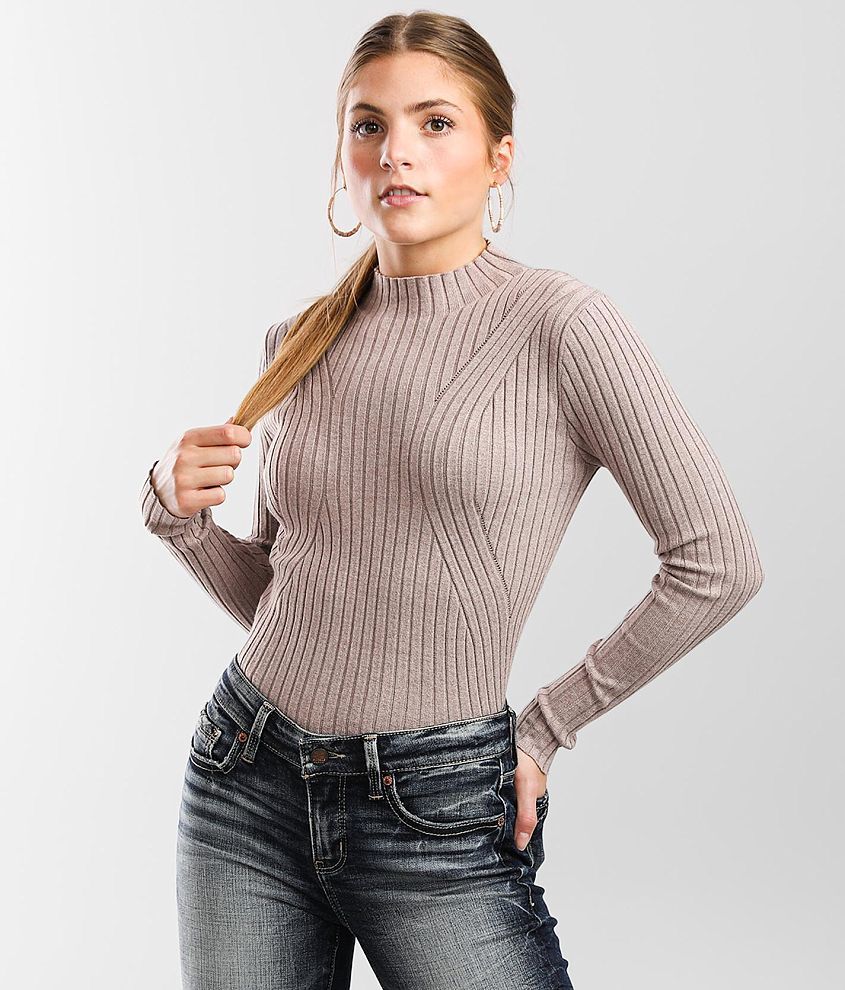 red by BKE Ribbed Knit Top - Women's Shirts/Blouses in Mauve | Buckle red by BKE Ribbed Knit Top - Women's Shirts/Blouses in Mauve | Buckle