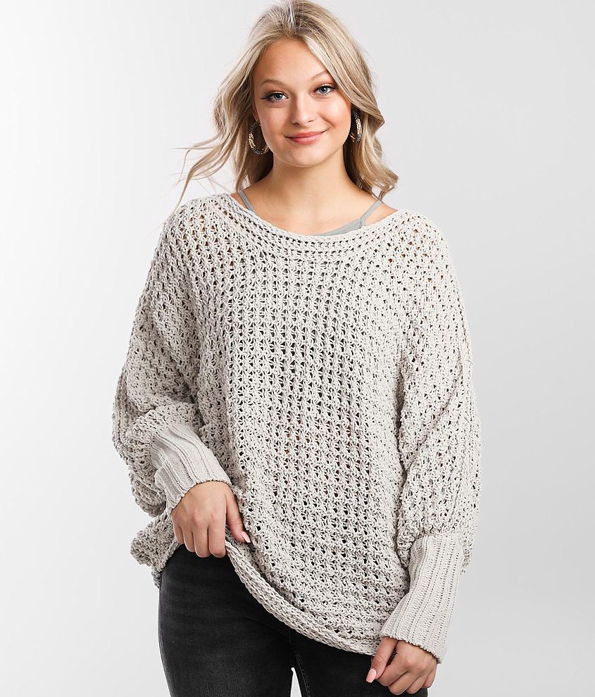 Daytrip Pointelle Chenille Sweater - Women's Sweaters in Taupe | Buckle