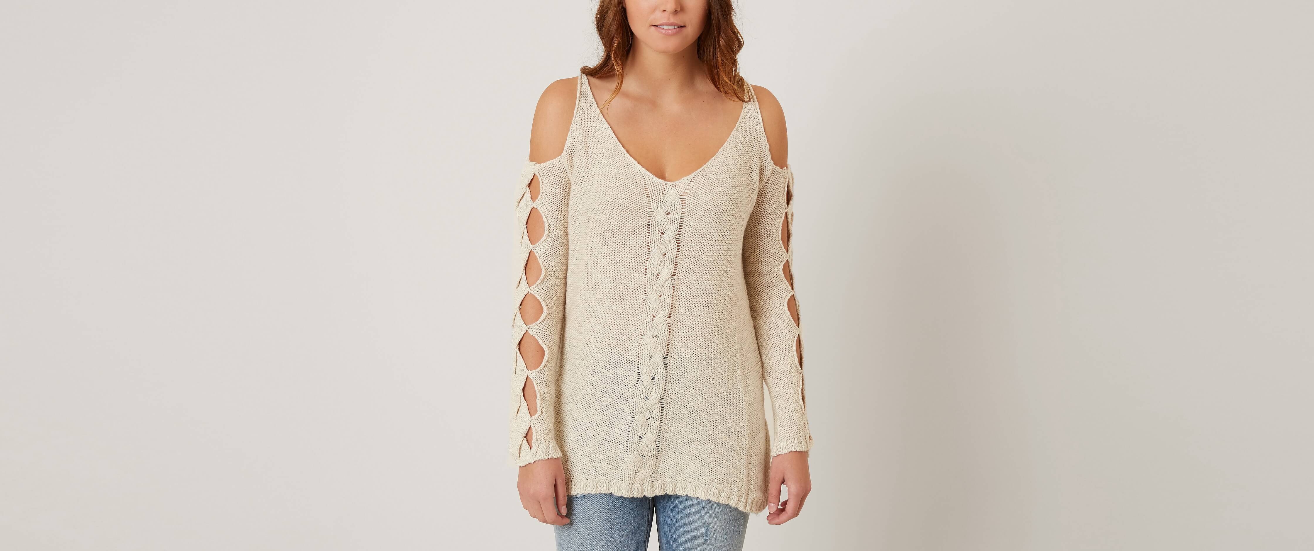 red by BKE Open Weave Sweater - Women's Sweaters in Cream | Buckle