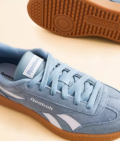 Reebok® Smash Edge Leather Sneaker - Women's Shoes in Soft Slate White ...