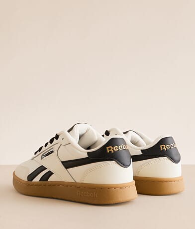 Reebok® Forte Lounger Leather Sneaker - Women's Shoes in Chalk Black ...