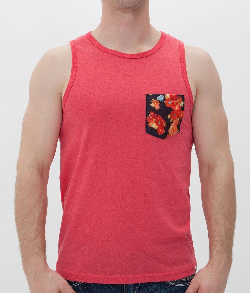 Reef Solid Tank Top - Men's Tank Tops in Red Heather | Buckle