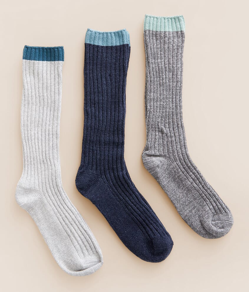 Muk Luks 3 Pack Slouchy Boot Socks - Women's Socks in Cool Tones | Buckle