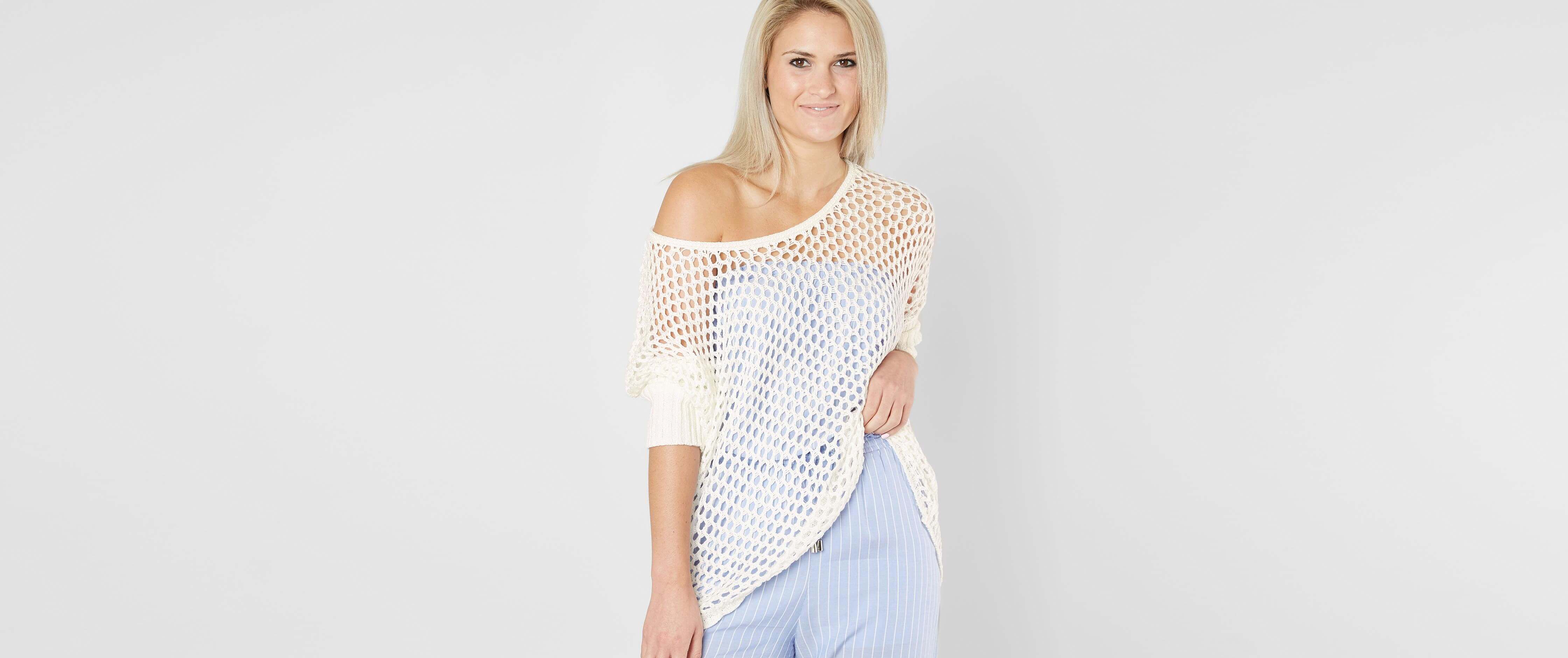 Daytrip Open Weave Sweater - Women's Sweaters in White | Buckle