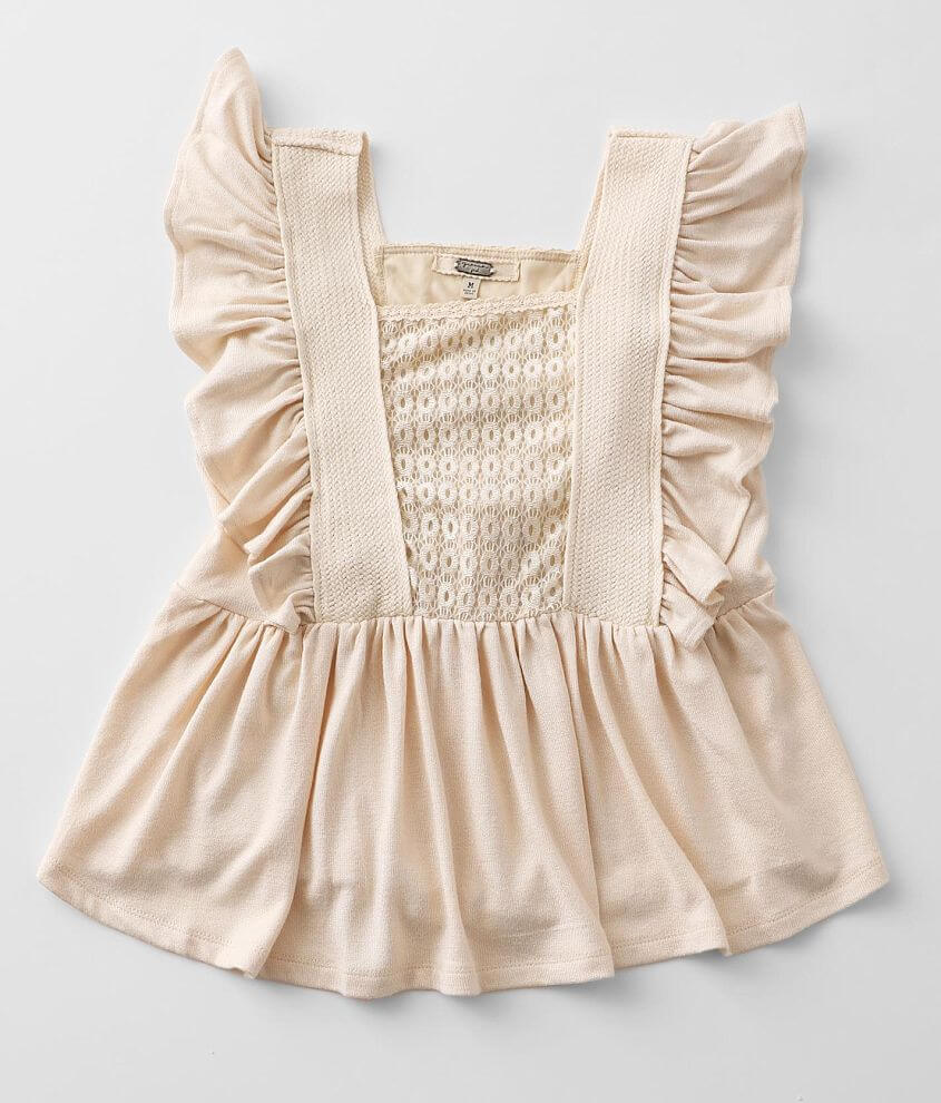 Girls - Gimmicks Girl Pieced Crochet Flutter Top - Girl's Shirts ...