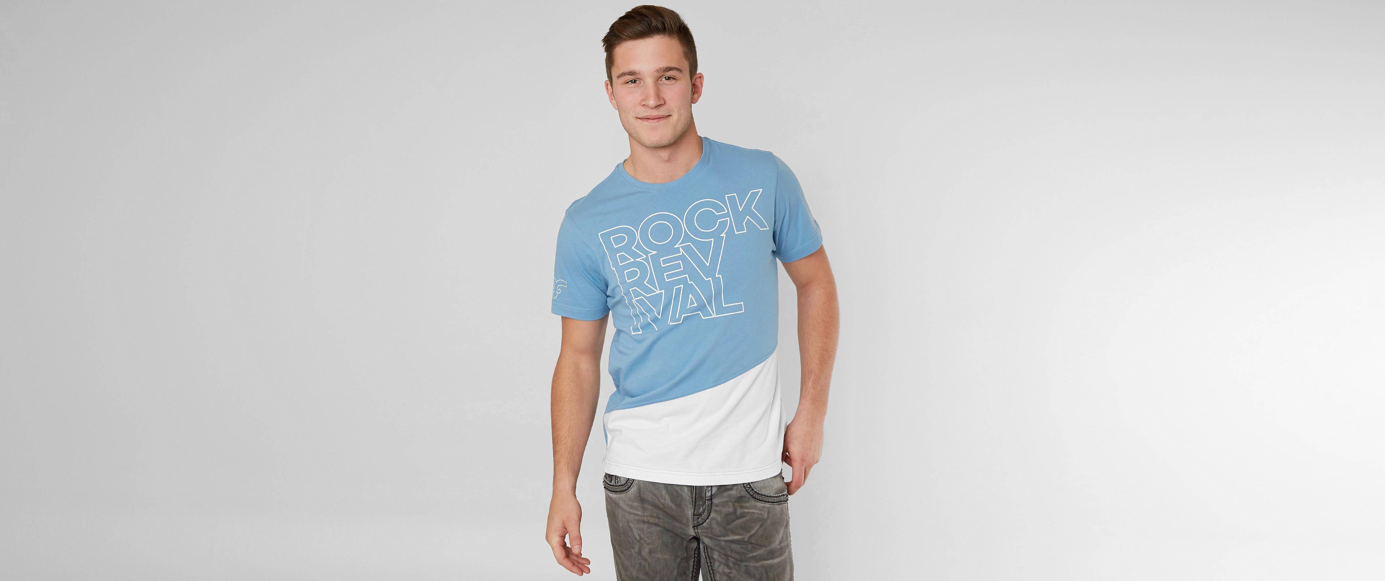 Rock Revival Cline T-Shirt - Men's T-Shirts in Blue White | Buckle