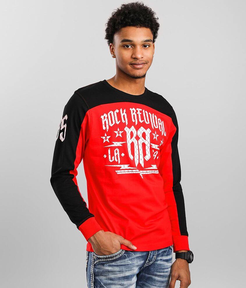 Rock Revival Zachry T-Shirt - Men's T-Shirts in Red Black | Buckle