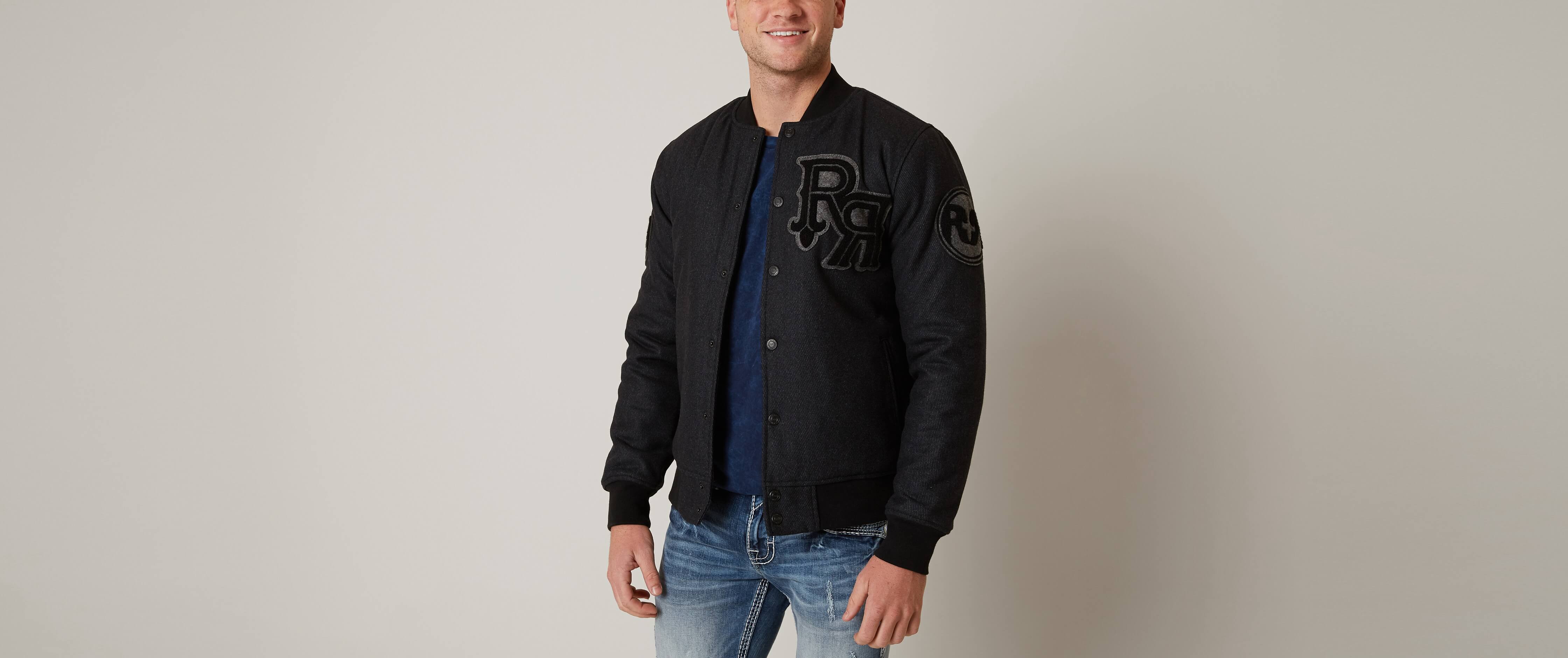 Rock Revival Varsity Jacket - Clothing in Charcoal | Buckle