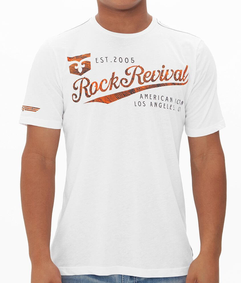 Rock Revival American Tag Fingerprint T-Shirt - Men's T-Shirts in White ...