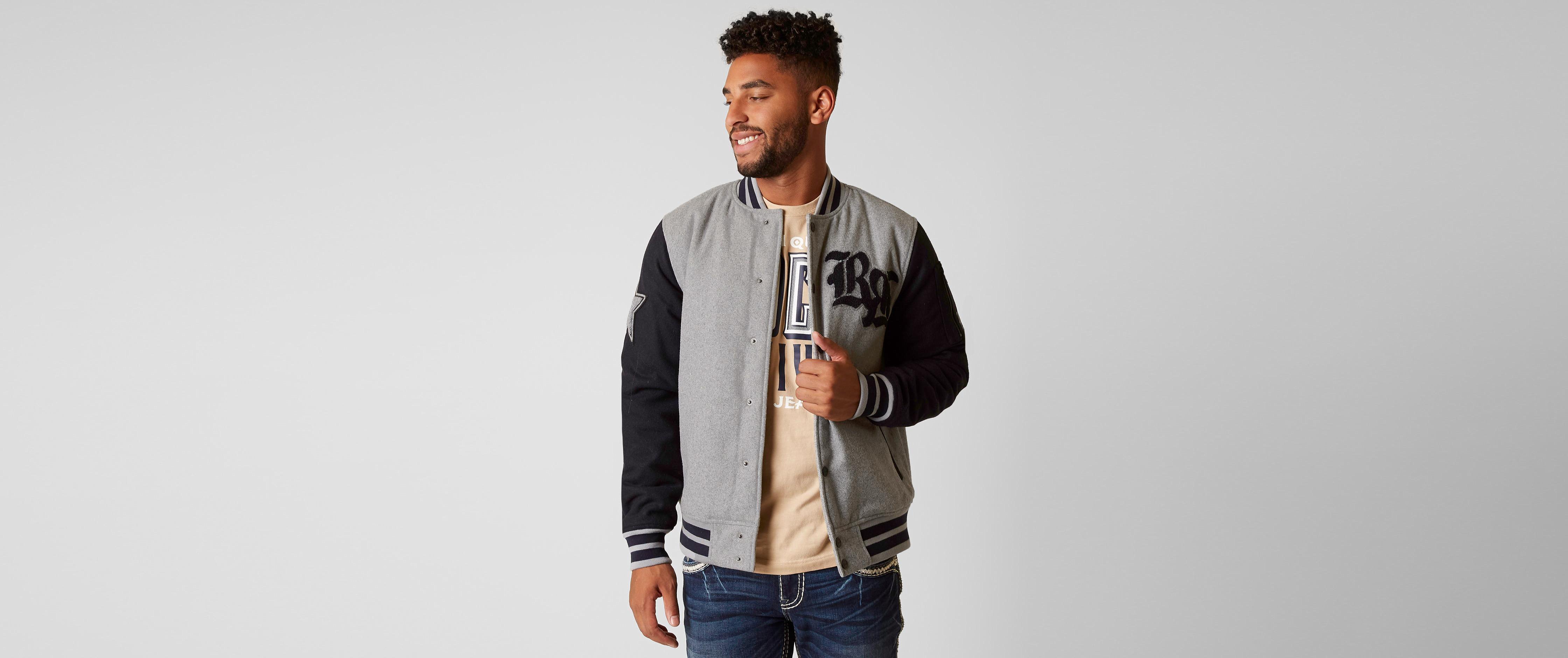 Rock Revival Varsity Jacket - Men's Coats/Jackets in Heather Grey | Buckle