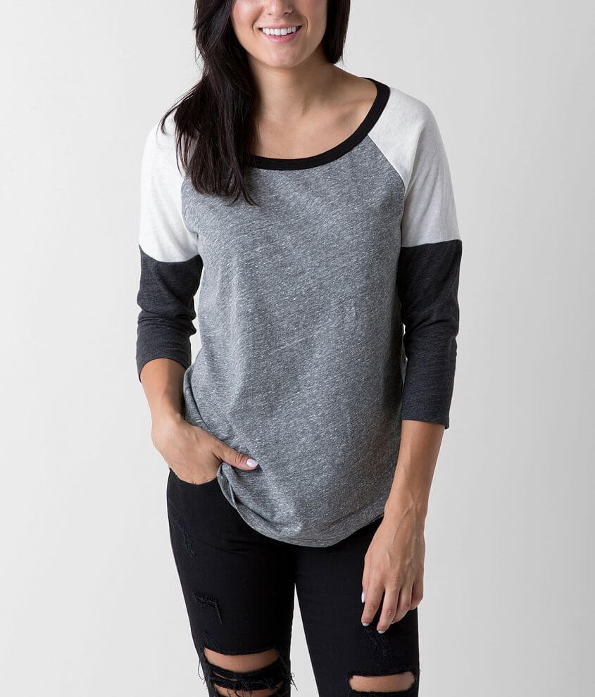 BKE core Color Block Top - Women's T-Shirts in Grey White Black | Buckle