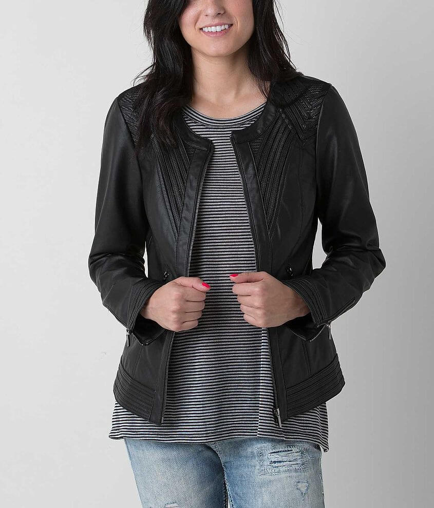 Petite Black Faux Leather Biker Jacket | atelier-yuwa.ciao.jp