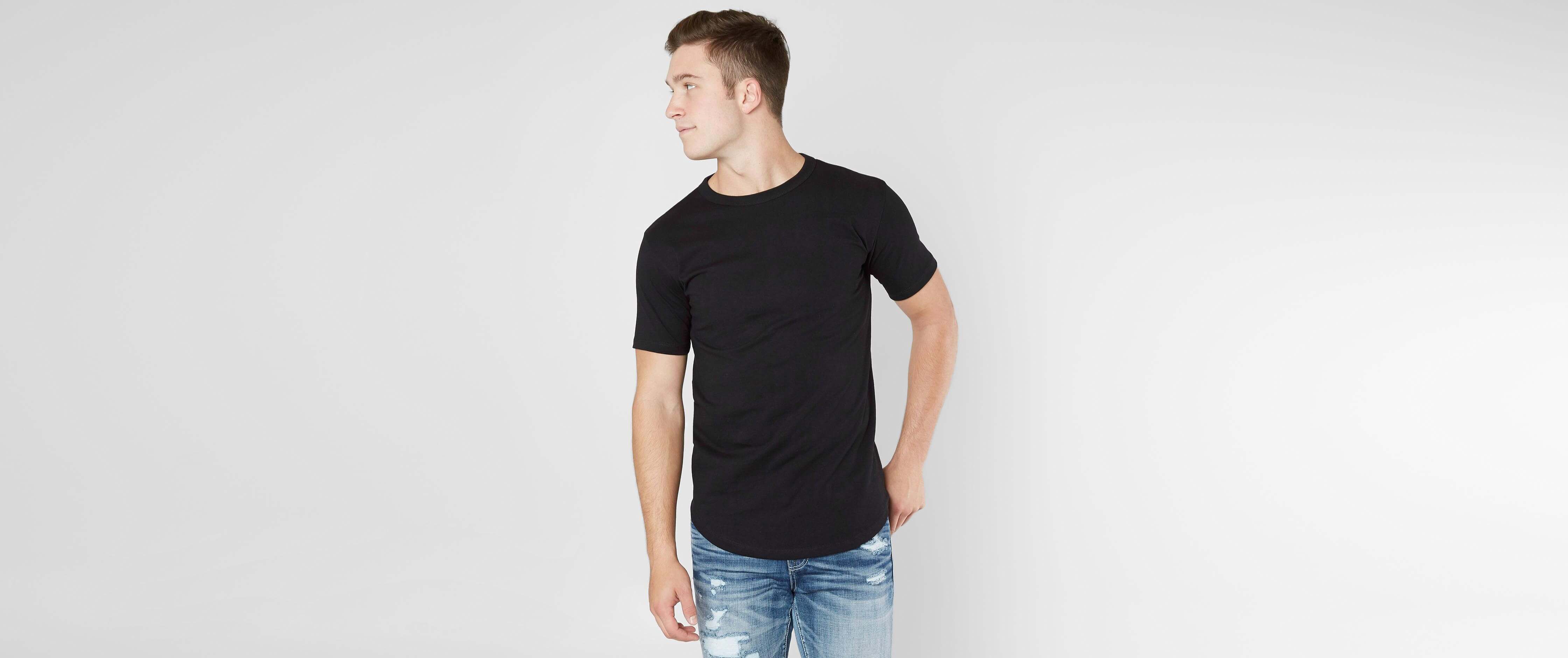 Rustic Dime Long Body T-Shirt - Men's T-Shirts in Black | Buckle
